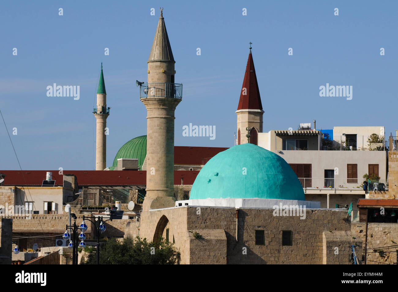 Church and mosque, Akko, Israel Stock Photo - Alamy