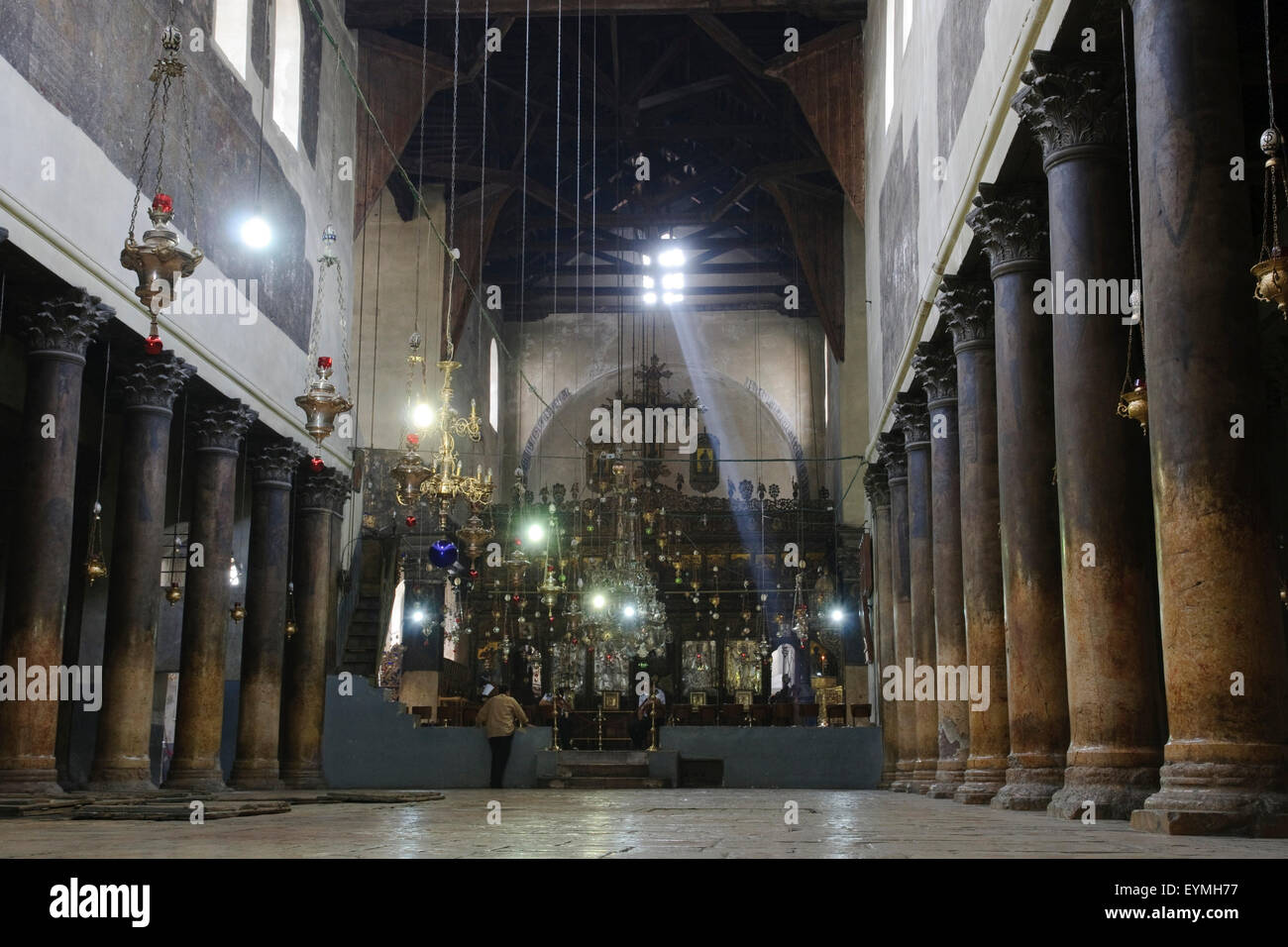 Bethlehem, Church of the Nativity, inside, Palestine, West Jordan Land ...