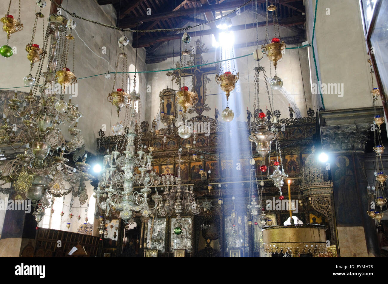Bethlehem, Church of the Nativity, inside, Palestine, West Jordan Land ...