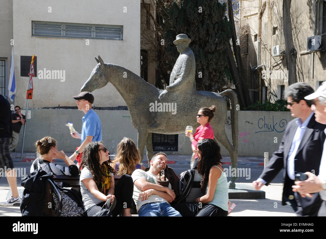Monument of Meir Dizengoff, the first mayor, Tel Aviv, Israel Stock ...