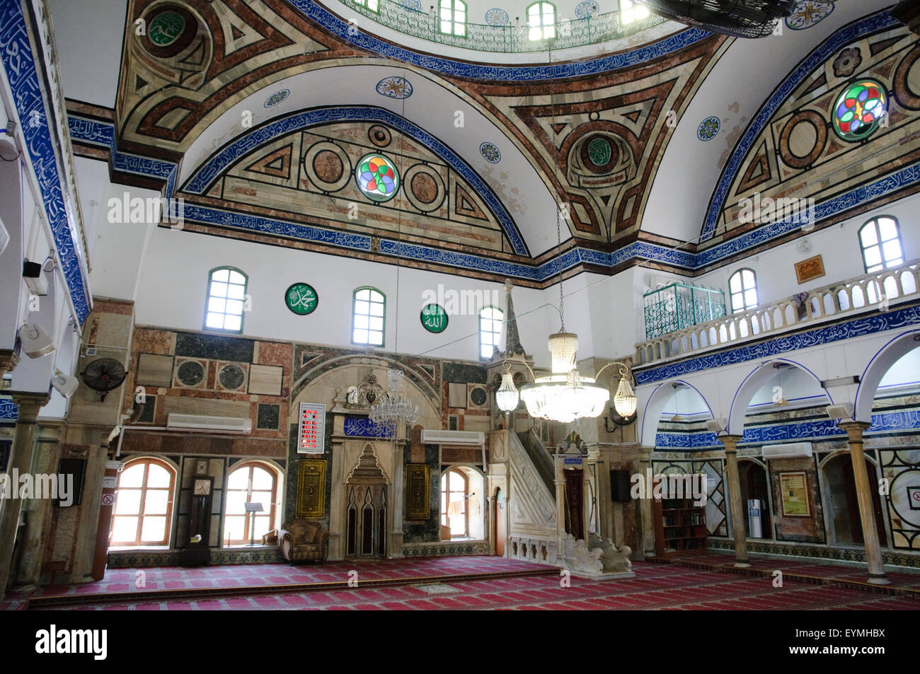 El-Jazzar mosque, inside, Old Town of Akko, Israel Stock Photo - Alamy