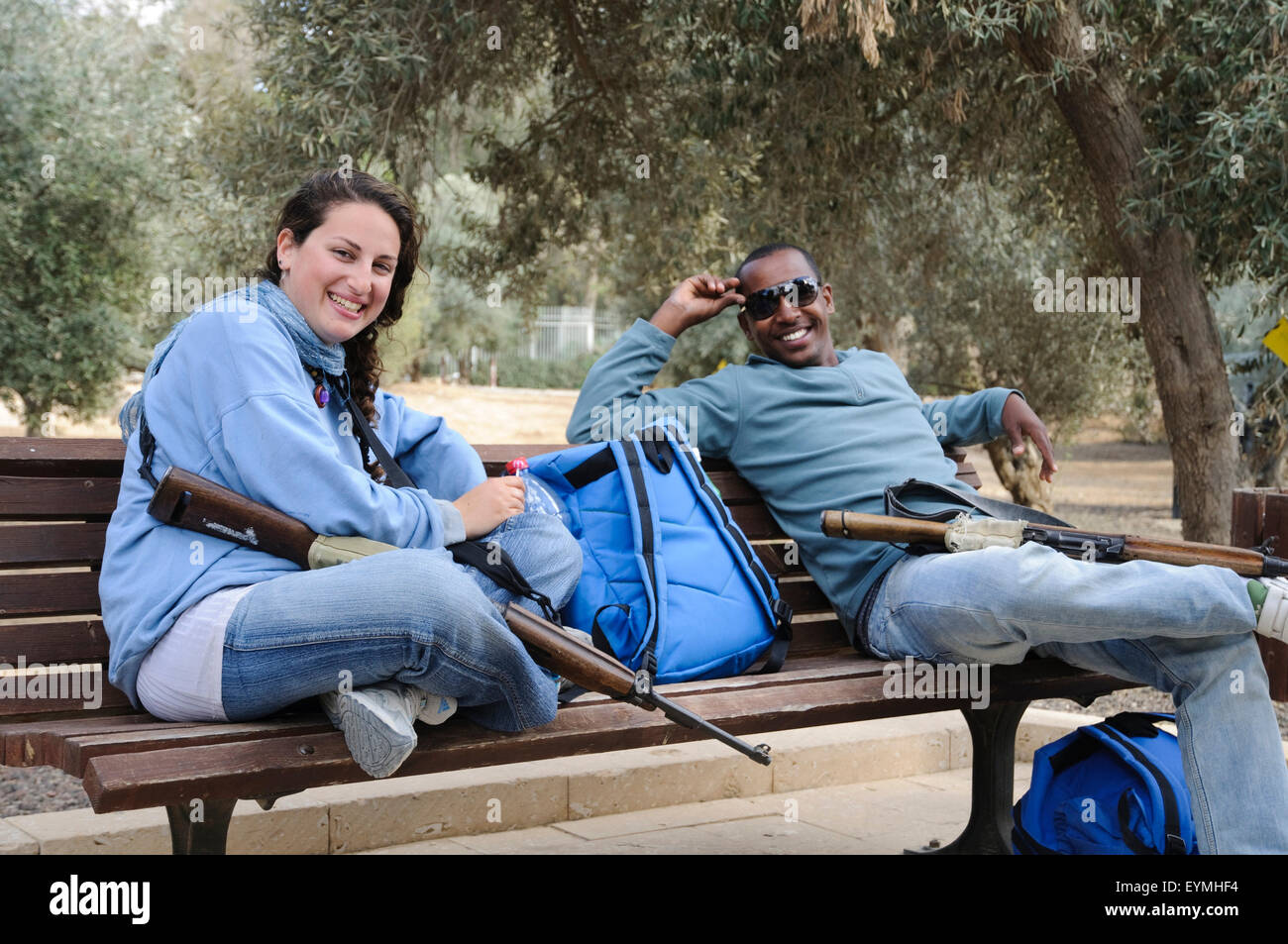 armed Security Guards with gun, Israel Stock Photo - Alamy