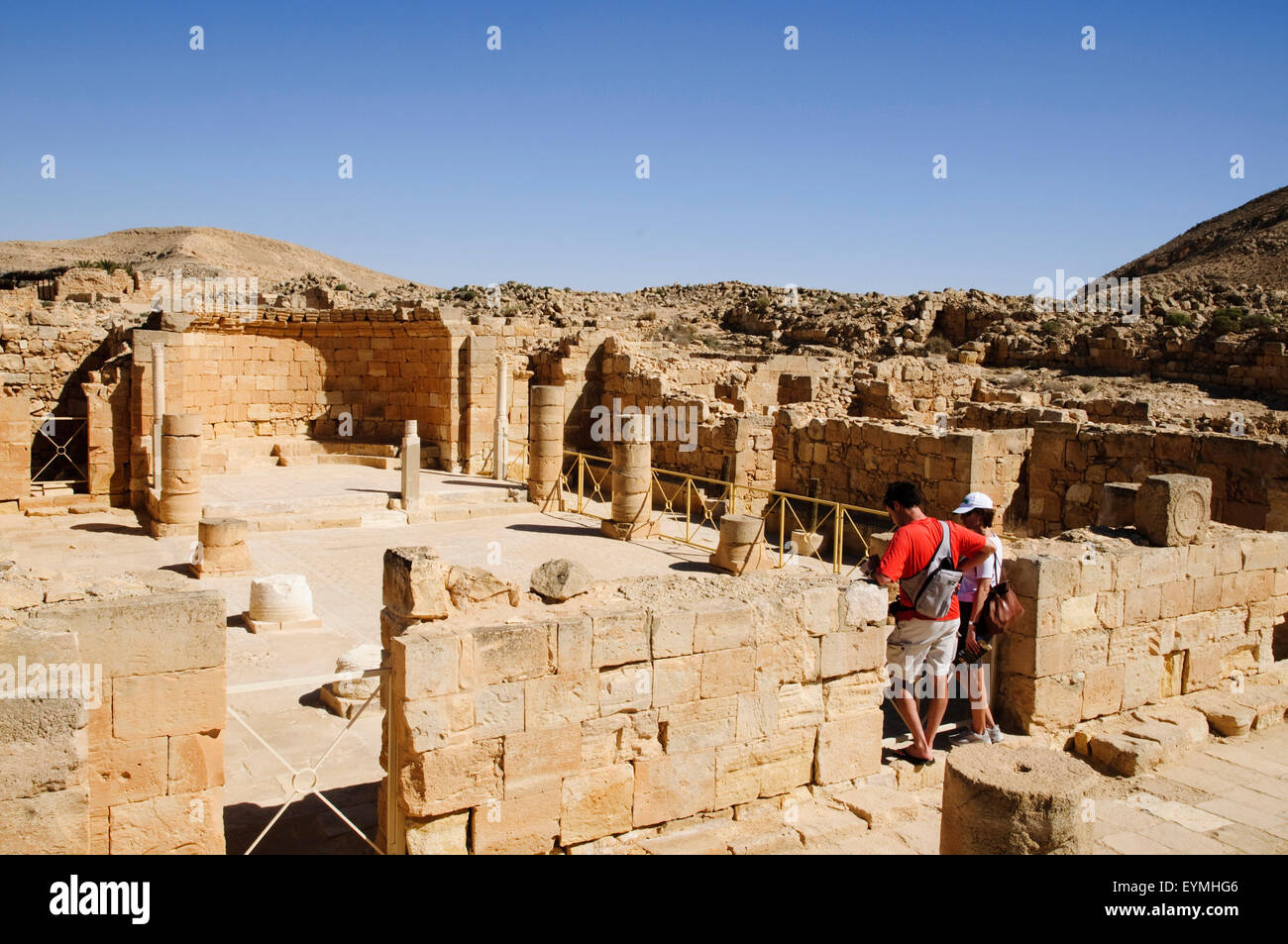 Nilus Church, archaeological excavation Mamshit, Mamshit National Park ...