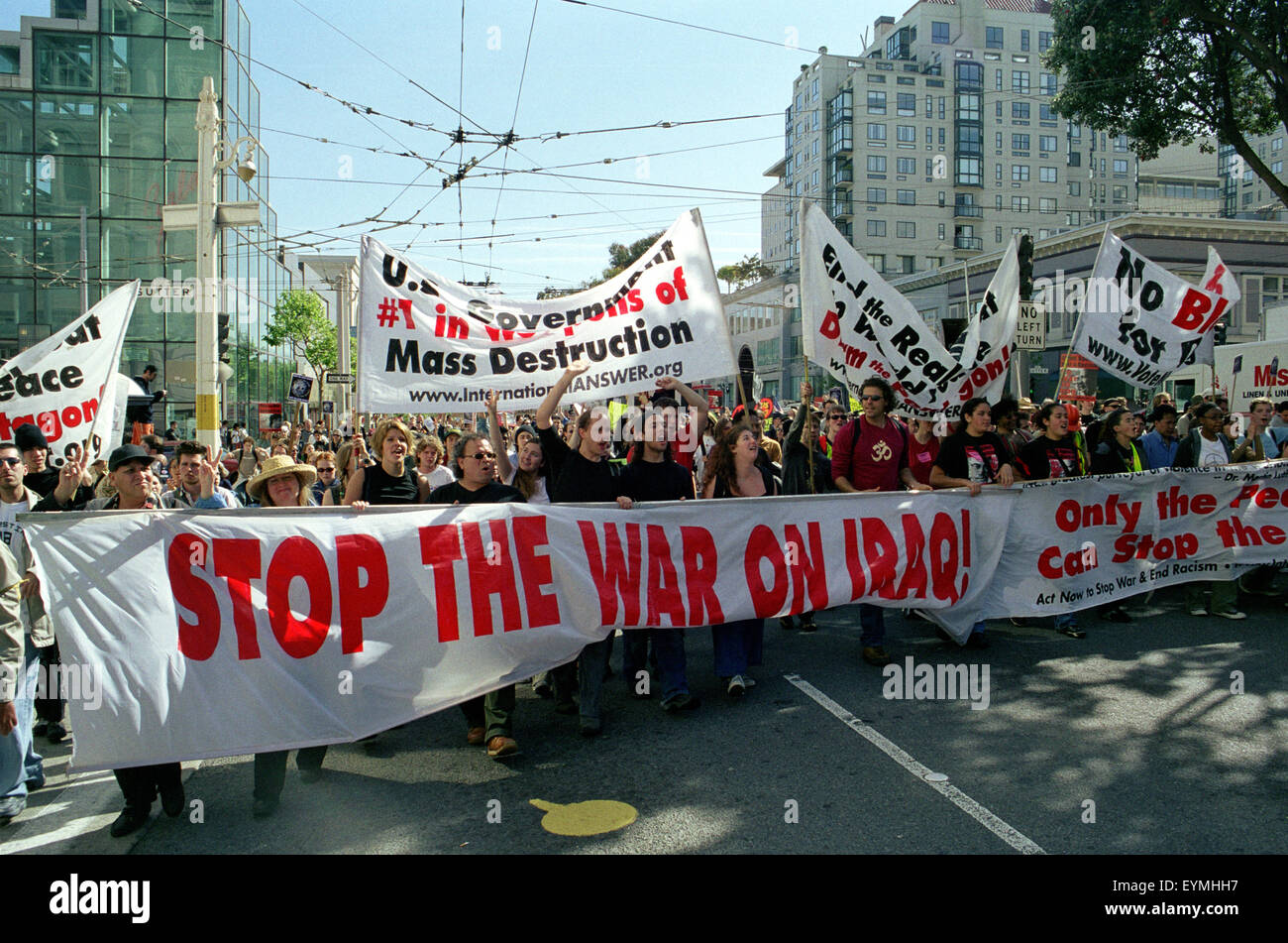 iraq war protest san francisco Stock Photo - Alamy