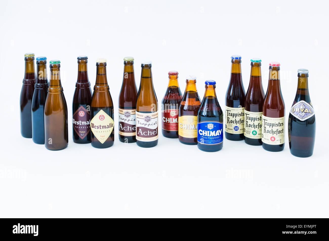 A variety of of all recognized Belgian Trappist beers, available to the ...