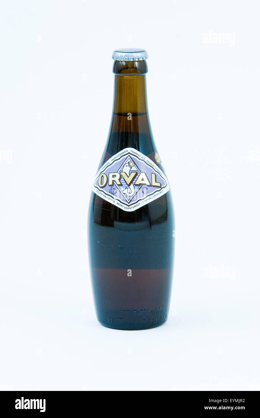 Available Trappist Abbey beer from the Orval Brewery in Belgium Stock ...