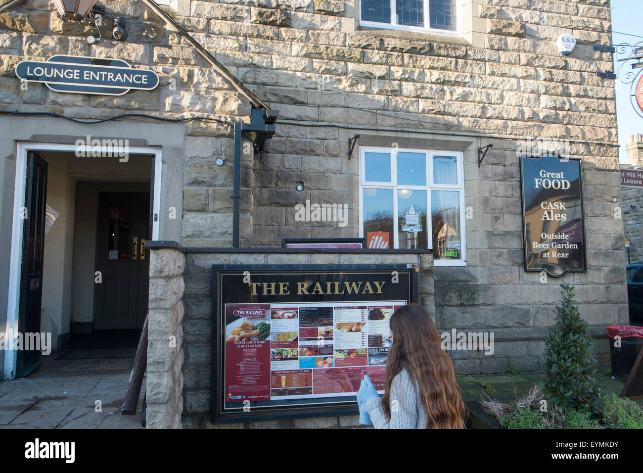 The Railway public house pub bar in Ramsbottom,Lancashire,England Stock ...