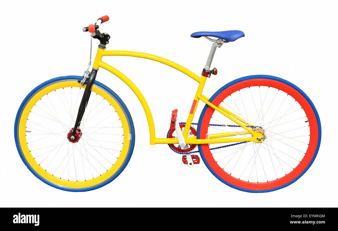 Bicycle isolated on a white background Stock Photo - Alamy
