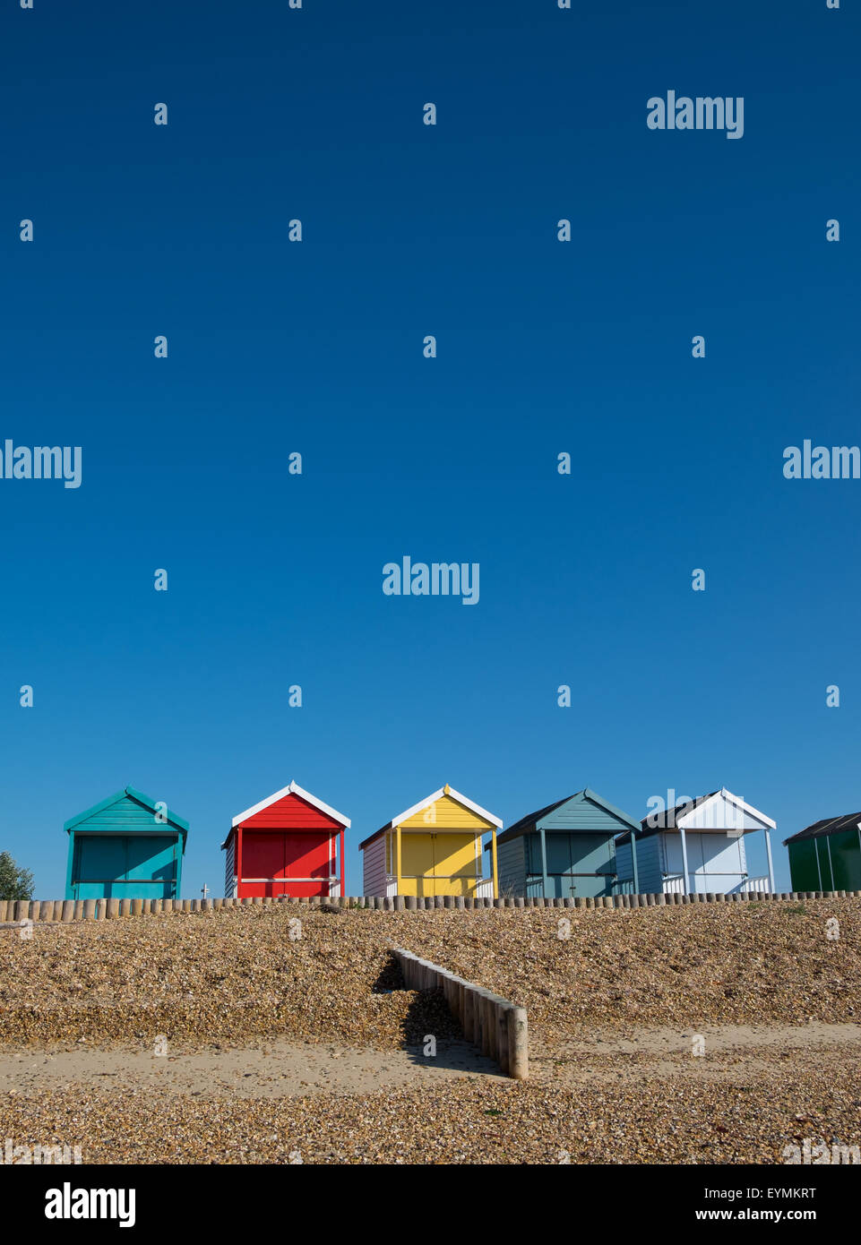 Calshot Beach and Beach Huts at Calshot in Hampshire UK Stock Photo - Alamy