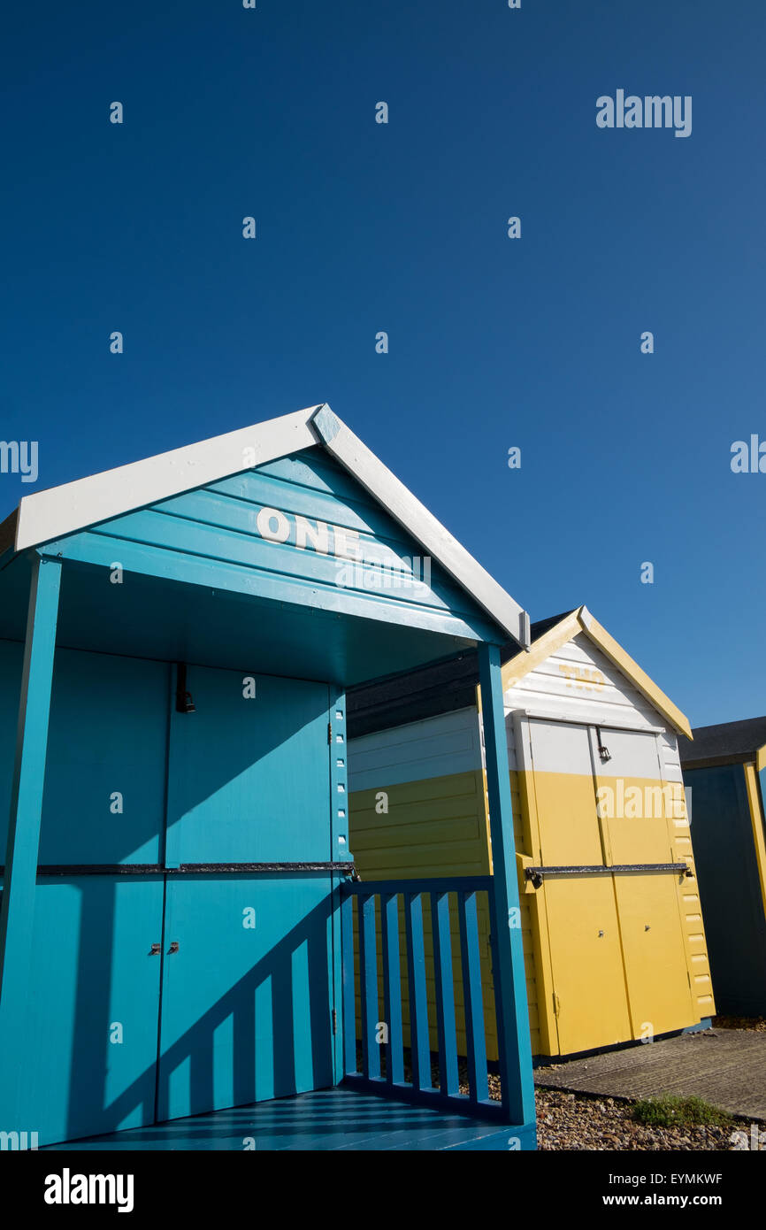 Calshot Beach and Beach Huts at Calshot in Hampshire UK Stock Photo - Alamy