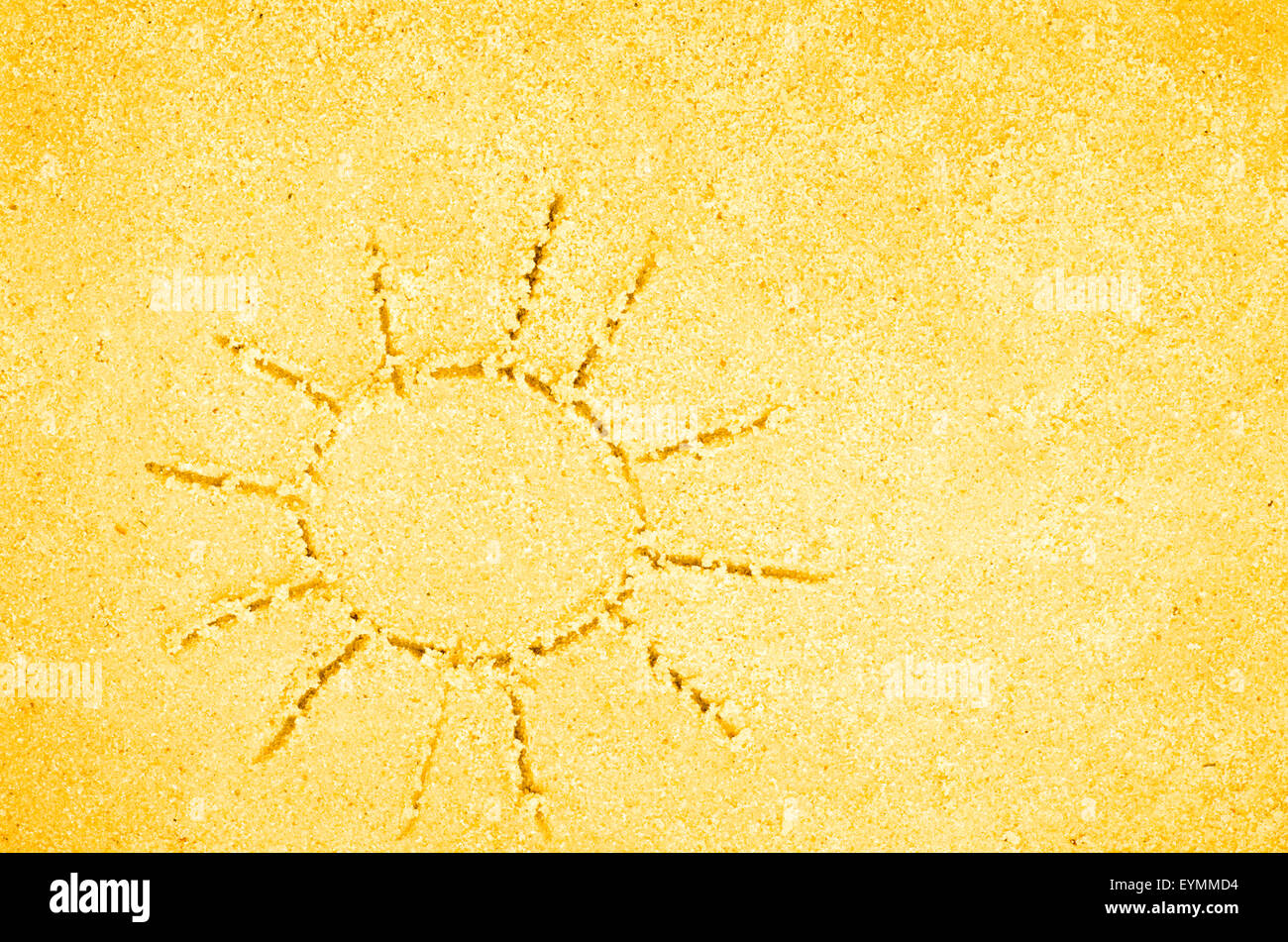 sun shape drawing on sand Stock Photo - Alamy