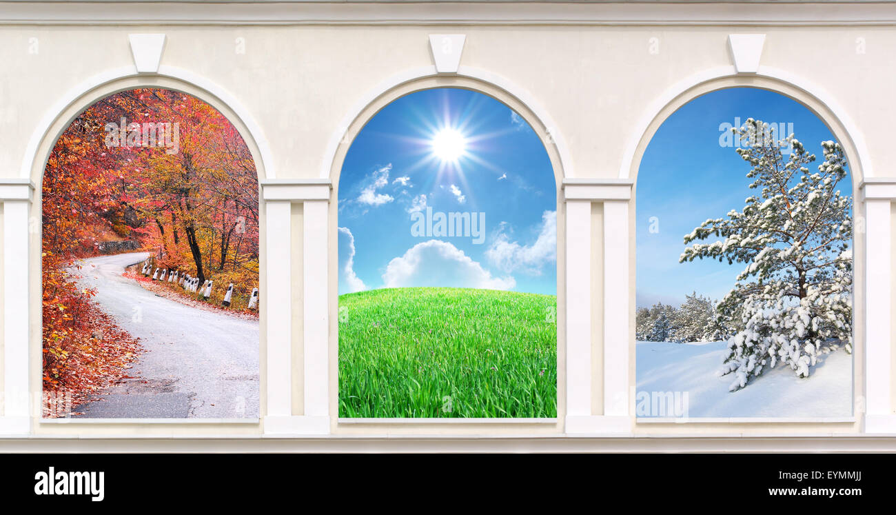 4 seasons collage hi-res stock photography and images - Alamy