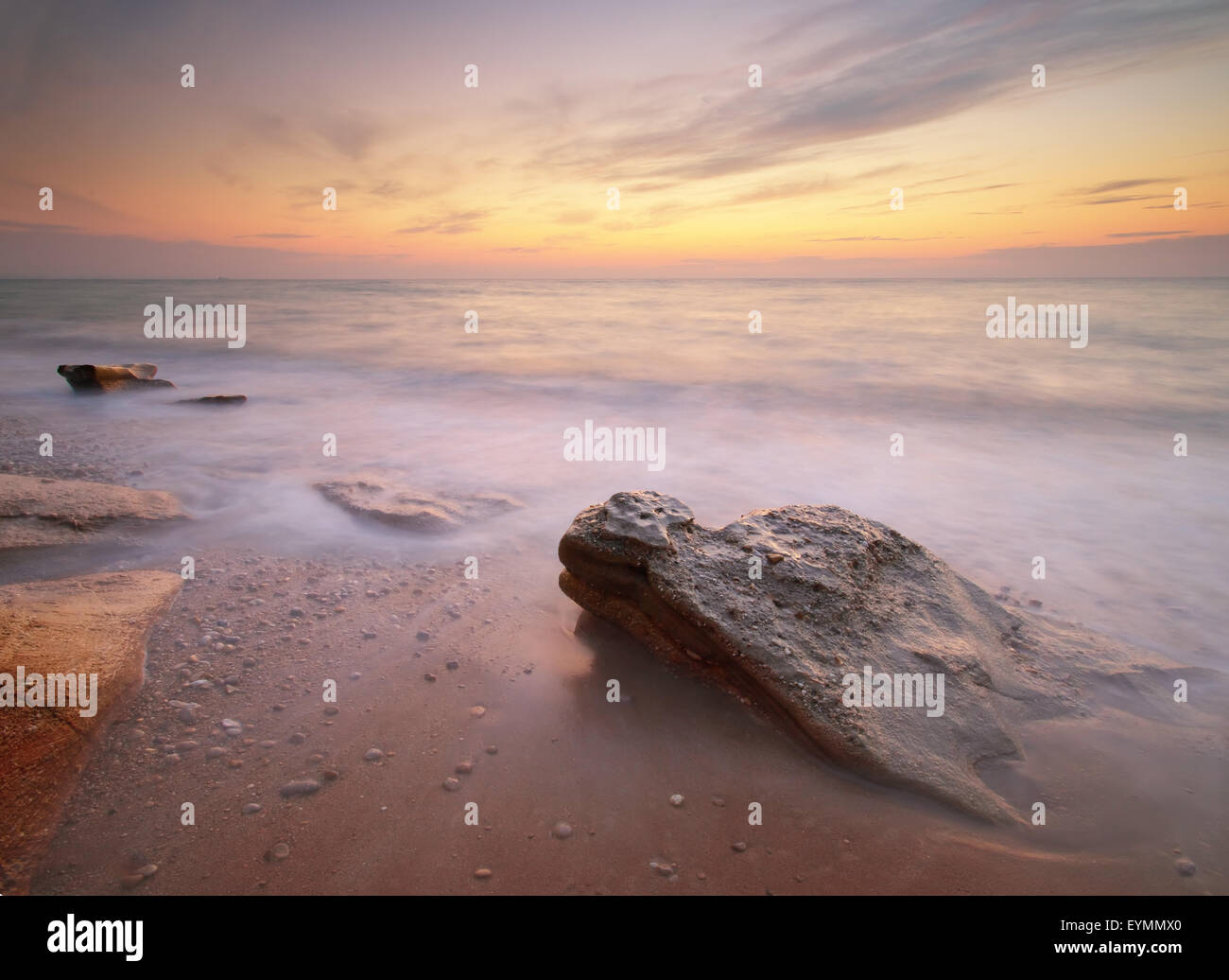 Seascape sunset. Composition of nature Stock Photo - Alamy