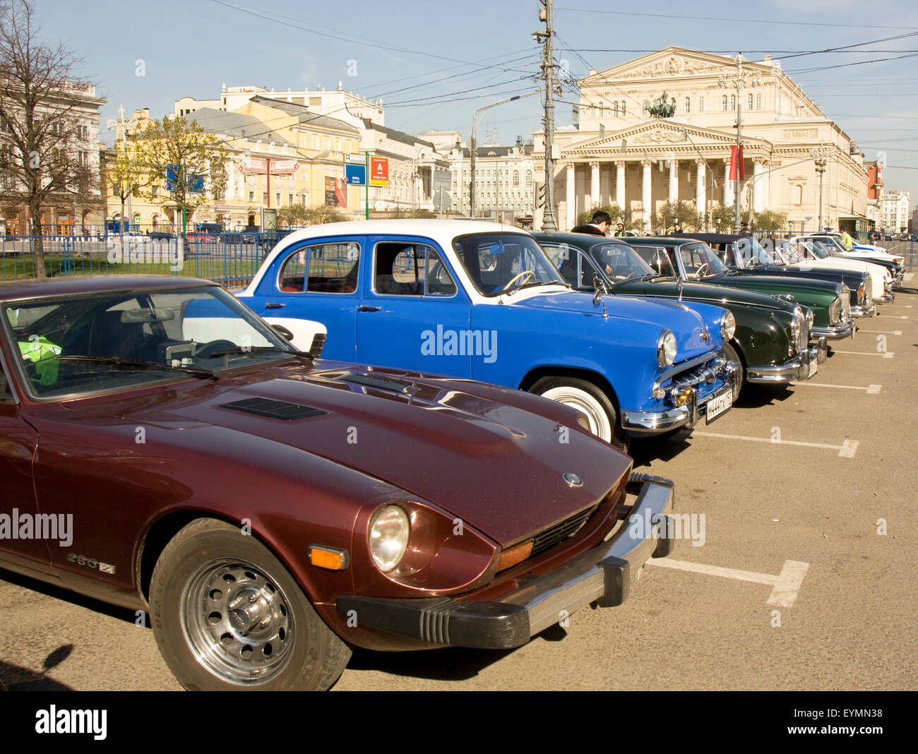 MOSCOW - APRIL 27, 2014: rally of classical cars, organized by Russian ...