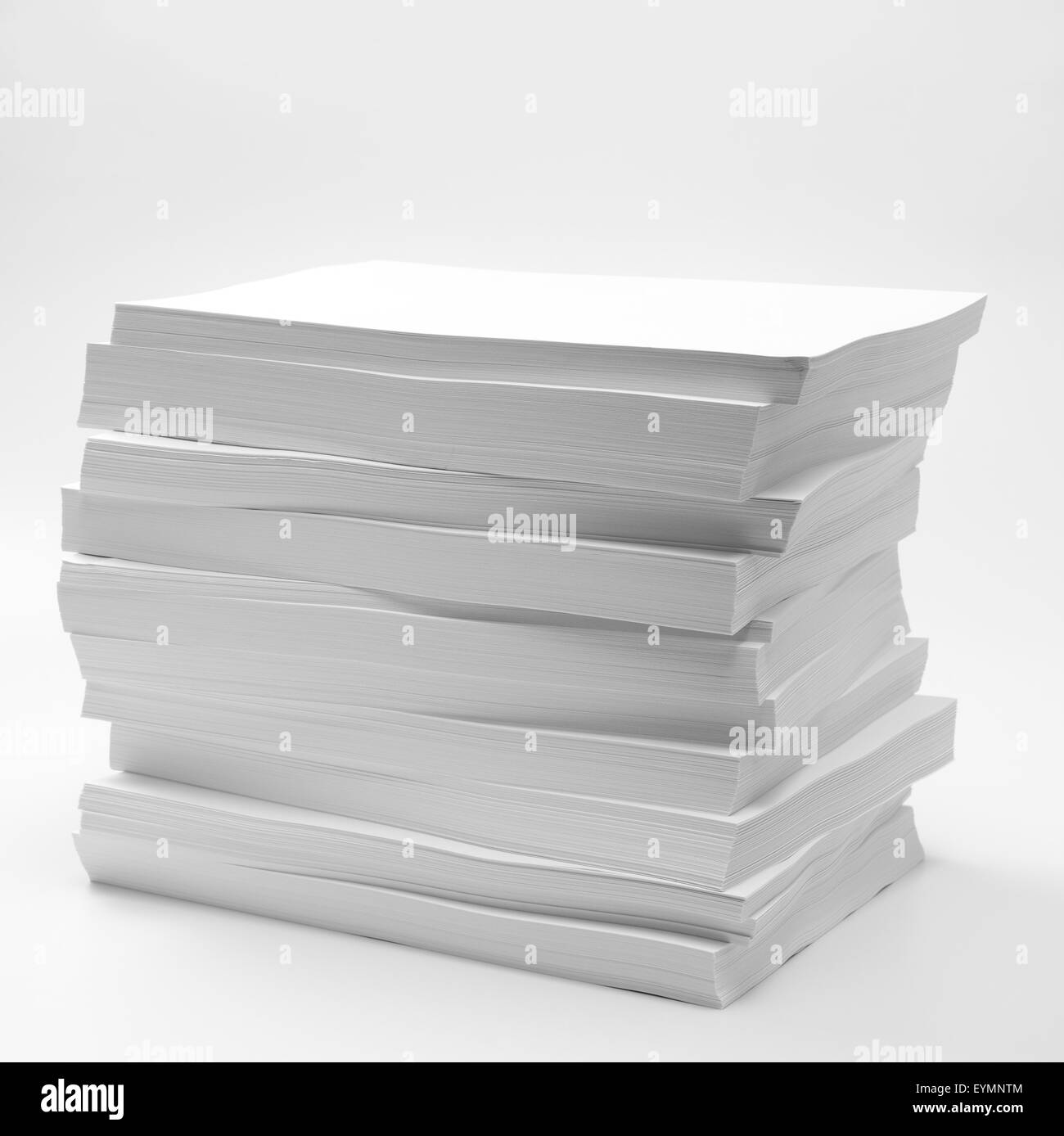 Blank white paper on white Stock Photo - Alamy