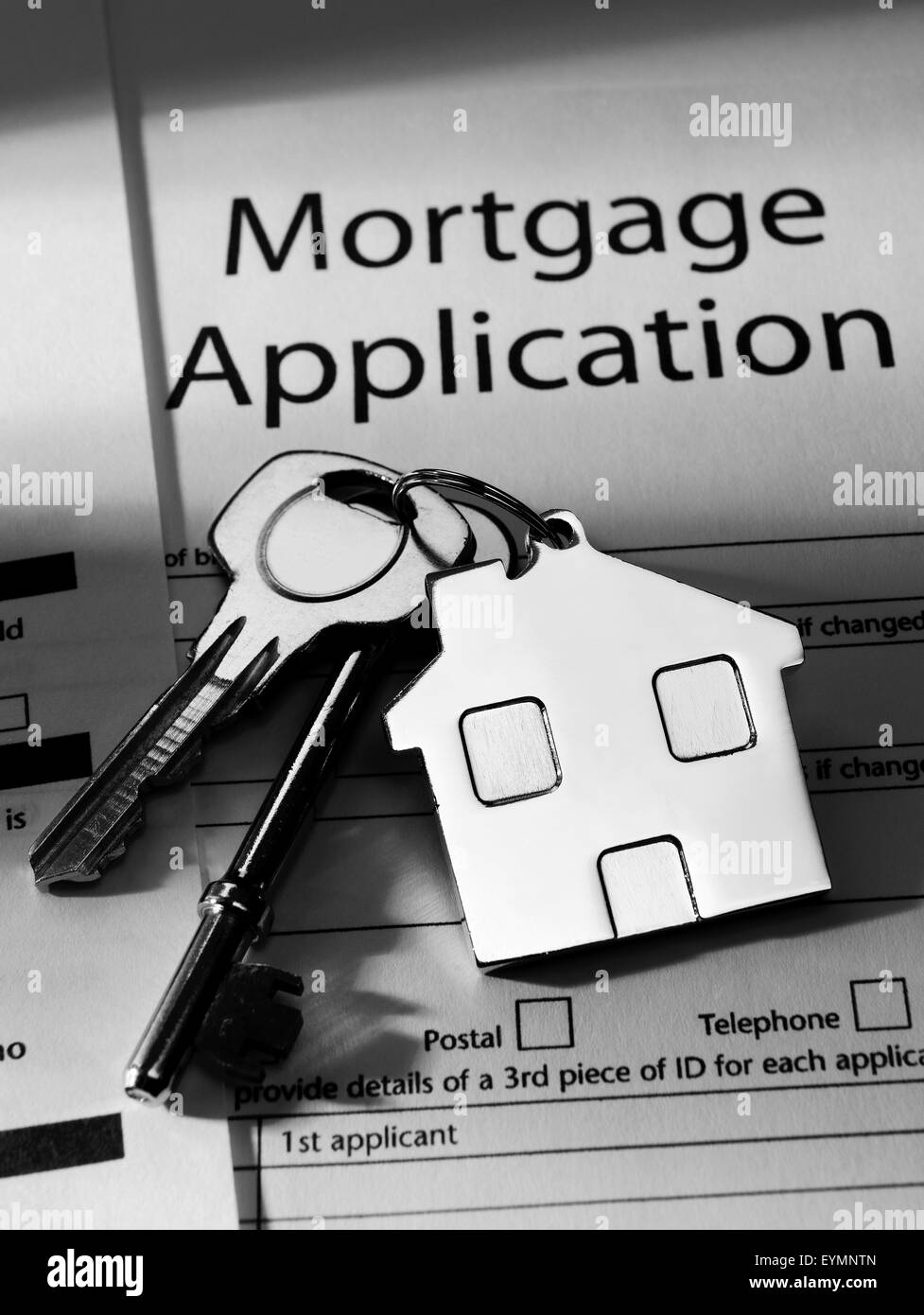 Mortgage house keys Black and White Stock Photos & Images - Alamy