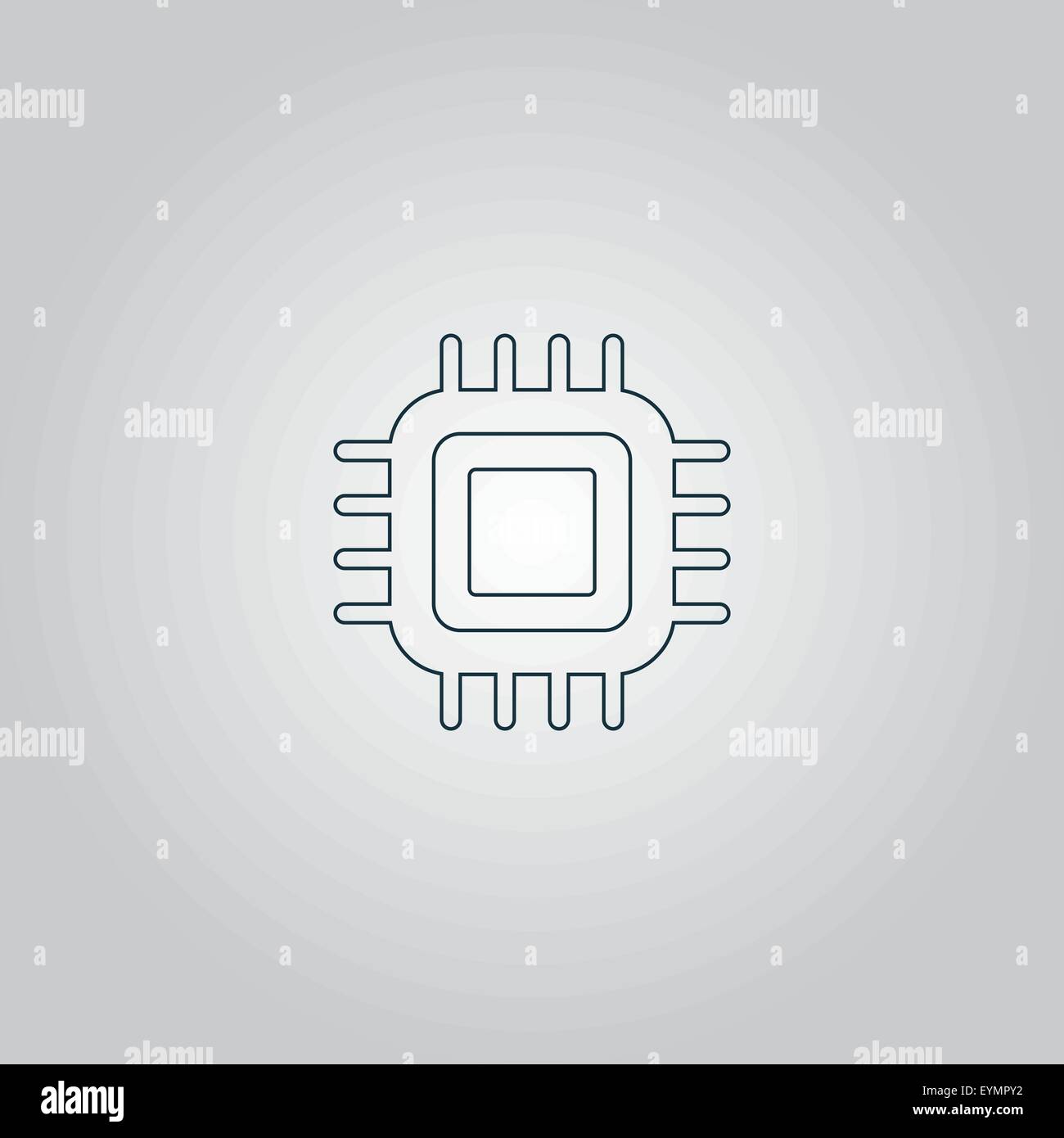 Flat Icon of cpu Stock Vector Image & Art - Alamy