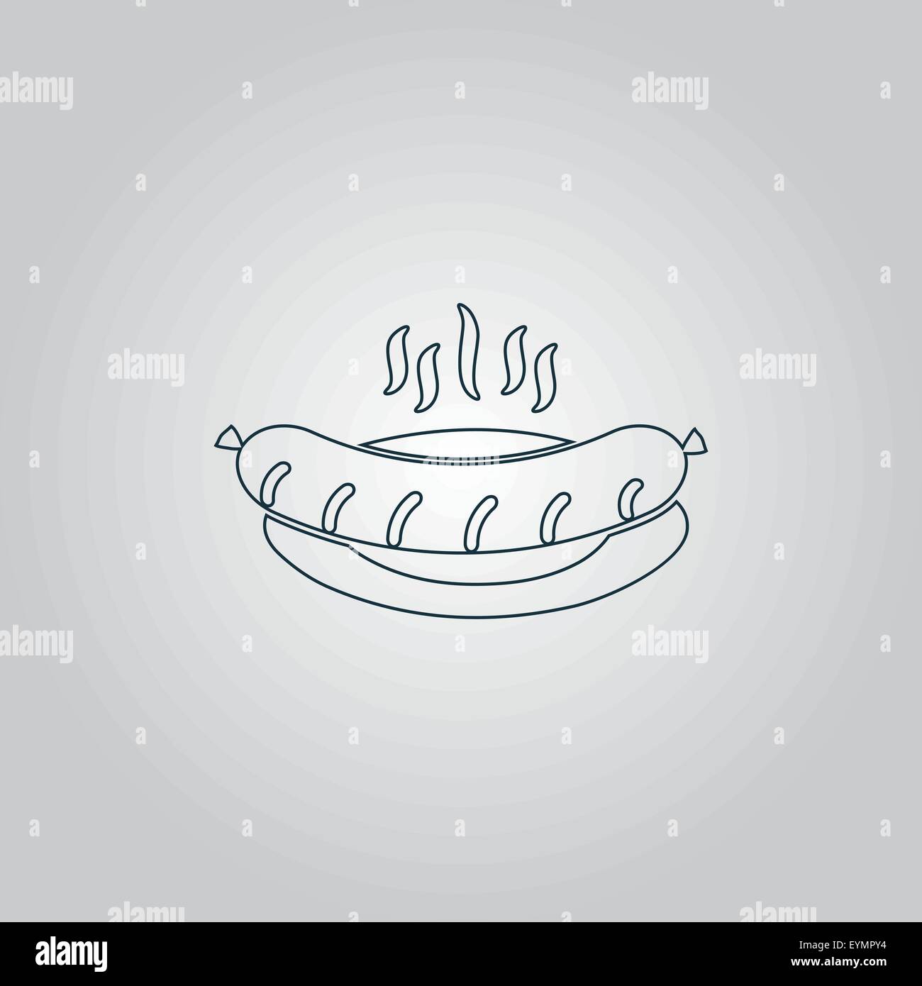 Line fresh pork beef sausages Stock Vector Images - Alamy