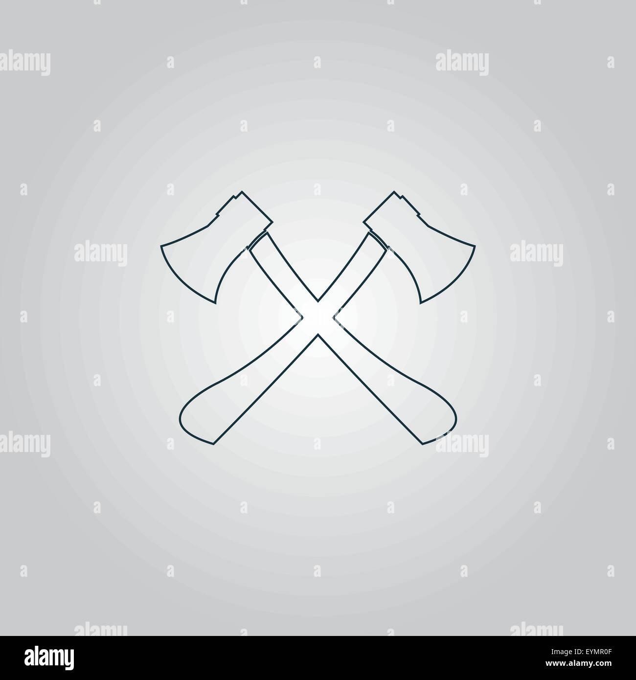 Two axes with wooden handles vector illustration Stock Vector Image ...