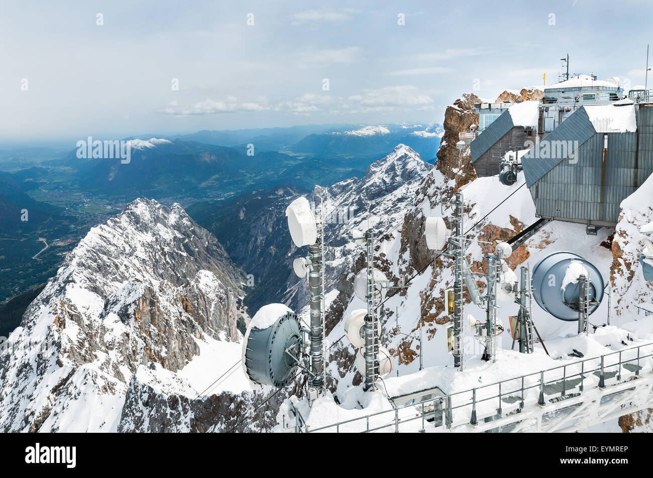 View from the zugspitze in winter hi-res stock photography and images ...
