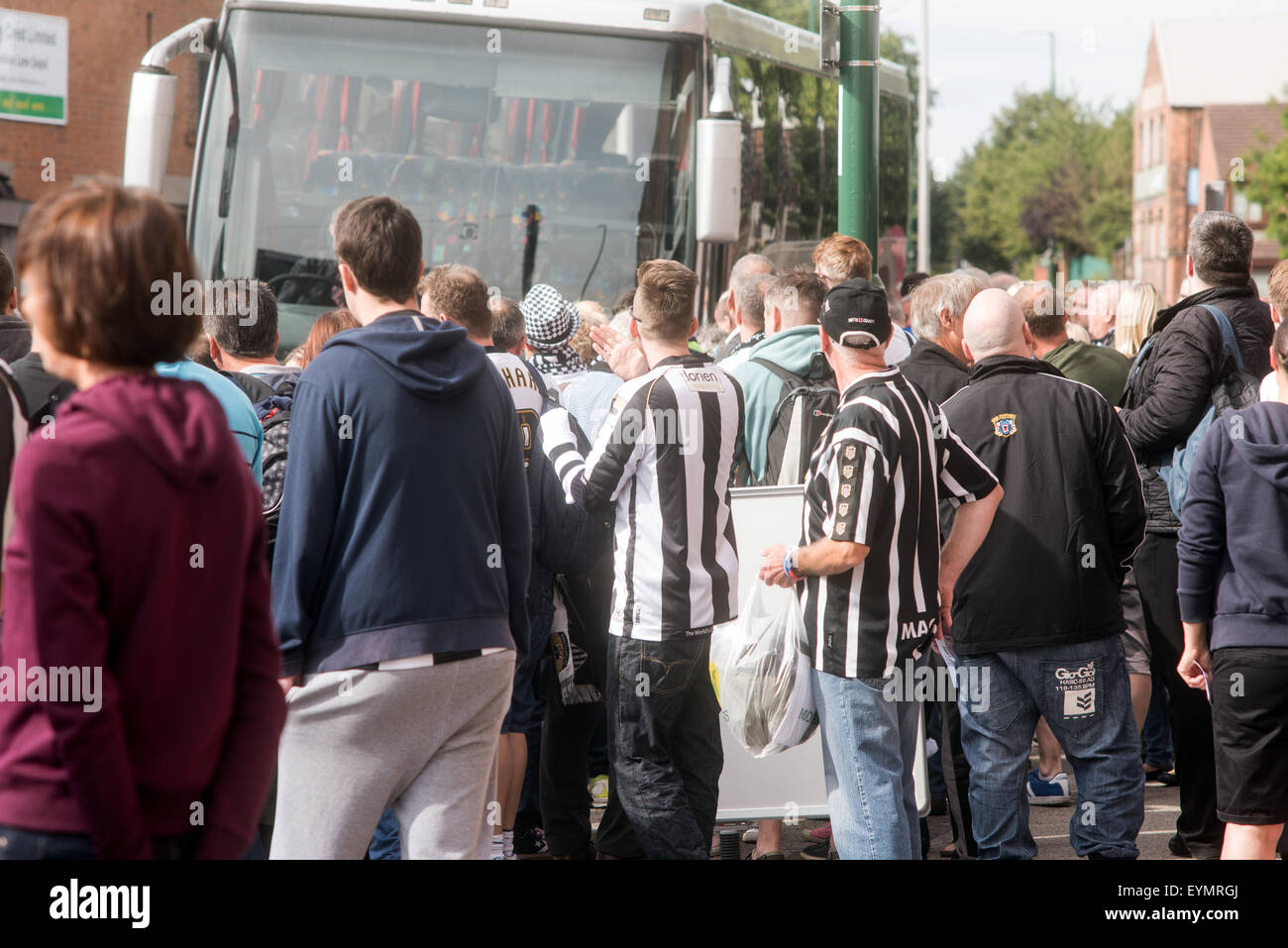 Nottingham, UK. 1st Aug 2015. Supporters of Notts County Ladies leave ...