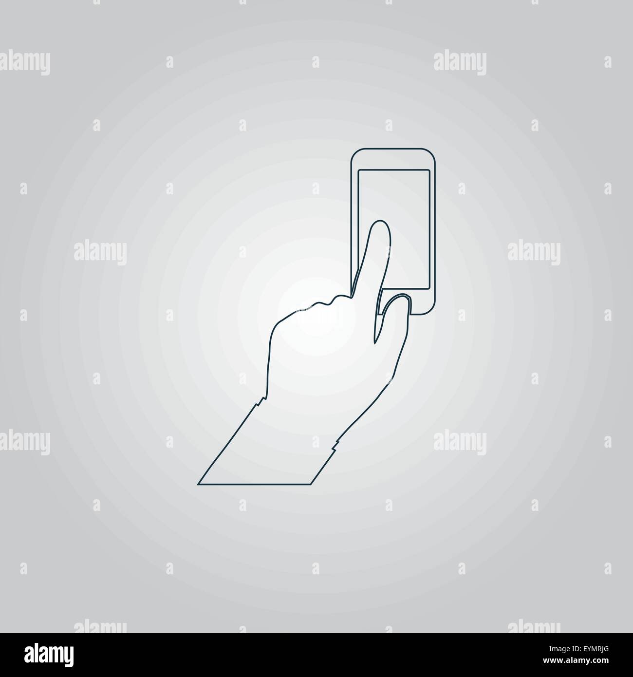 Smart phone, finger clicking vector Stock Vector Image & Art - Alamy