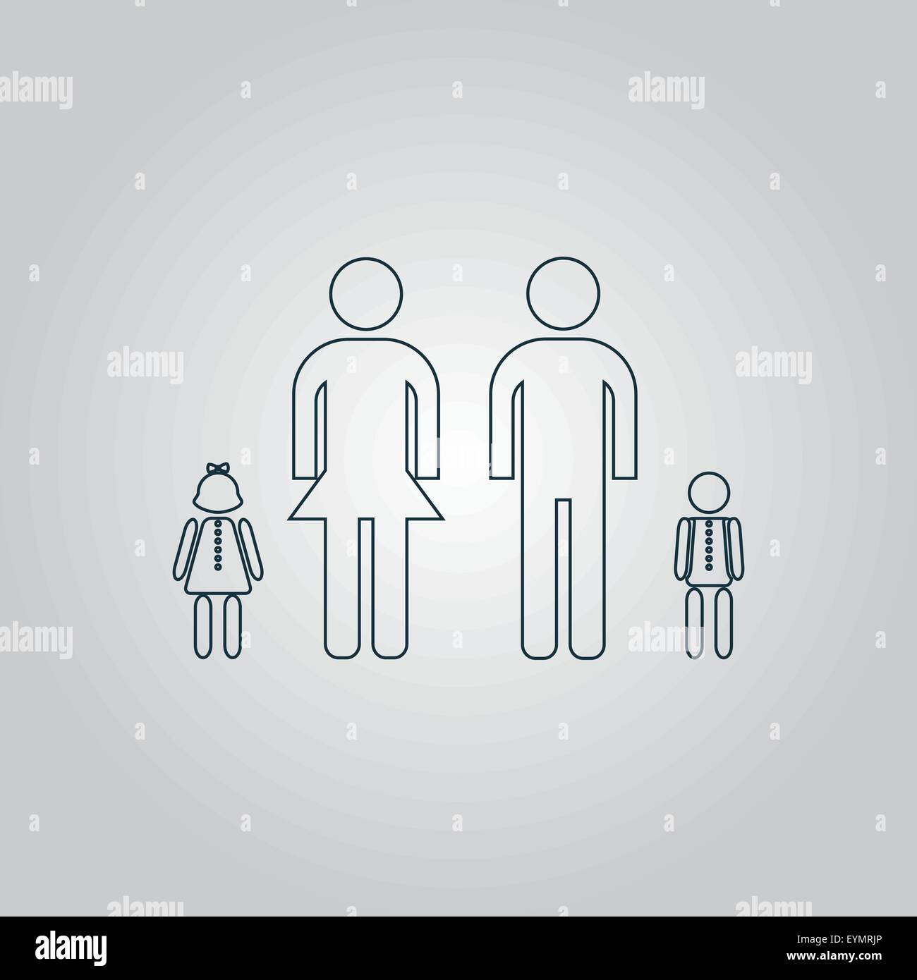 Simple family icon Stock Vector Image & Art - Alamy