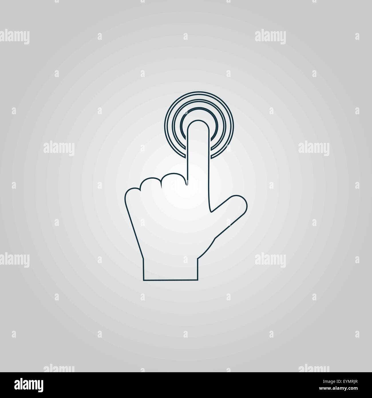 click. hand icon pointer. vector Stock Vector Image & Art - Alamy