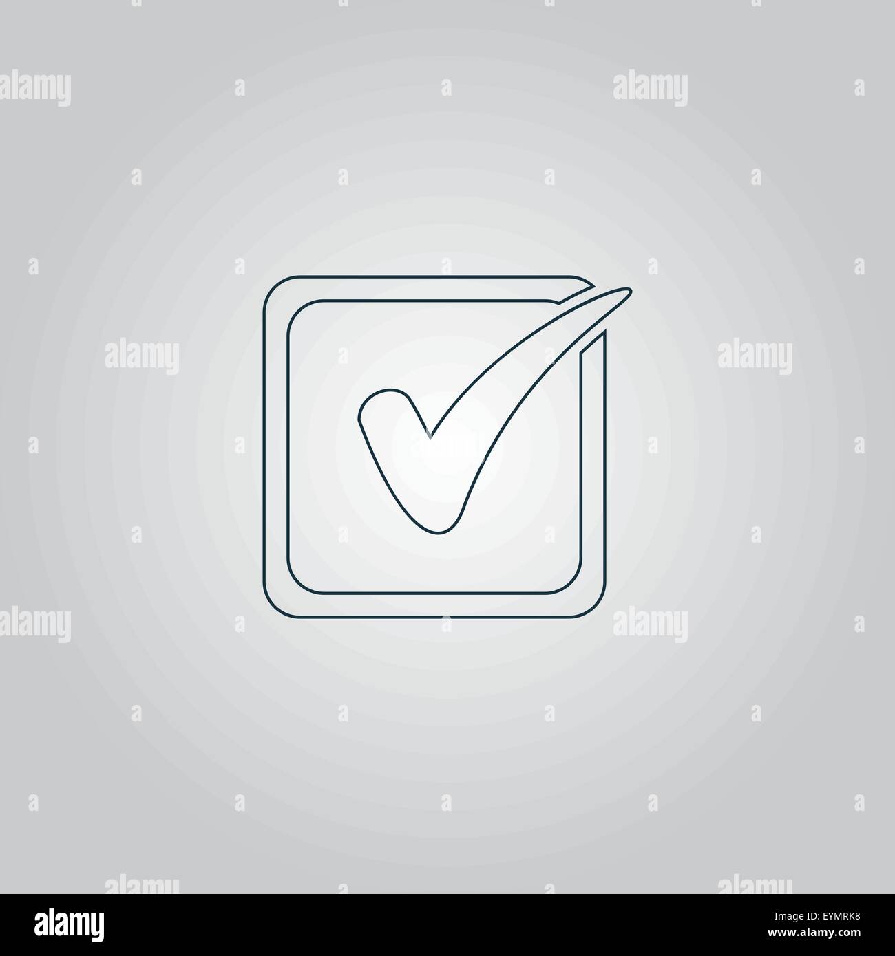 Check List Button Mark In Box Sign Stock Vector Image & Art - Alamy