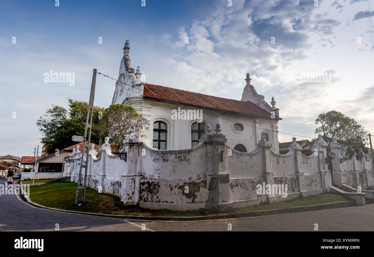 White Colonial Style Church Stock Photo - Alamy
