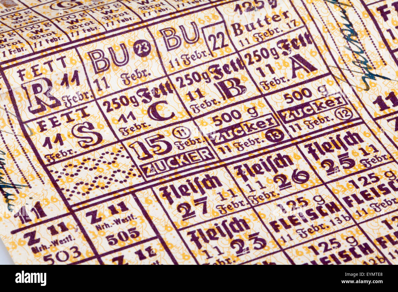 Food ration card for bread hi-res stock photography and images - Alamy