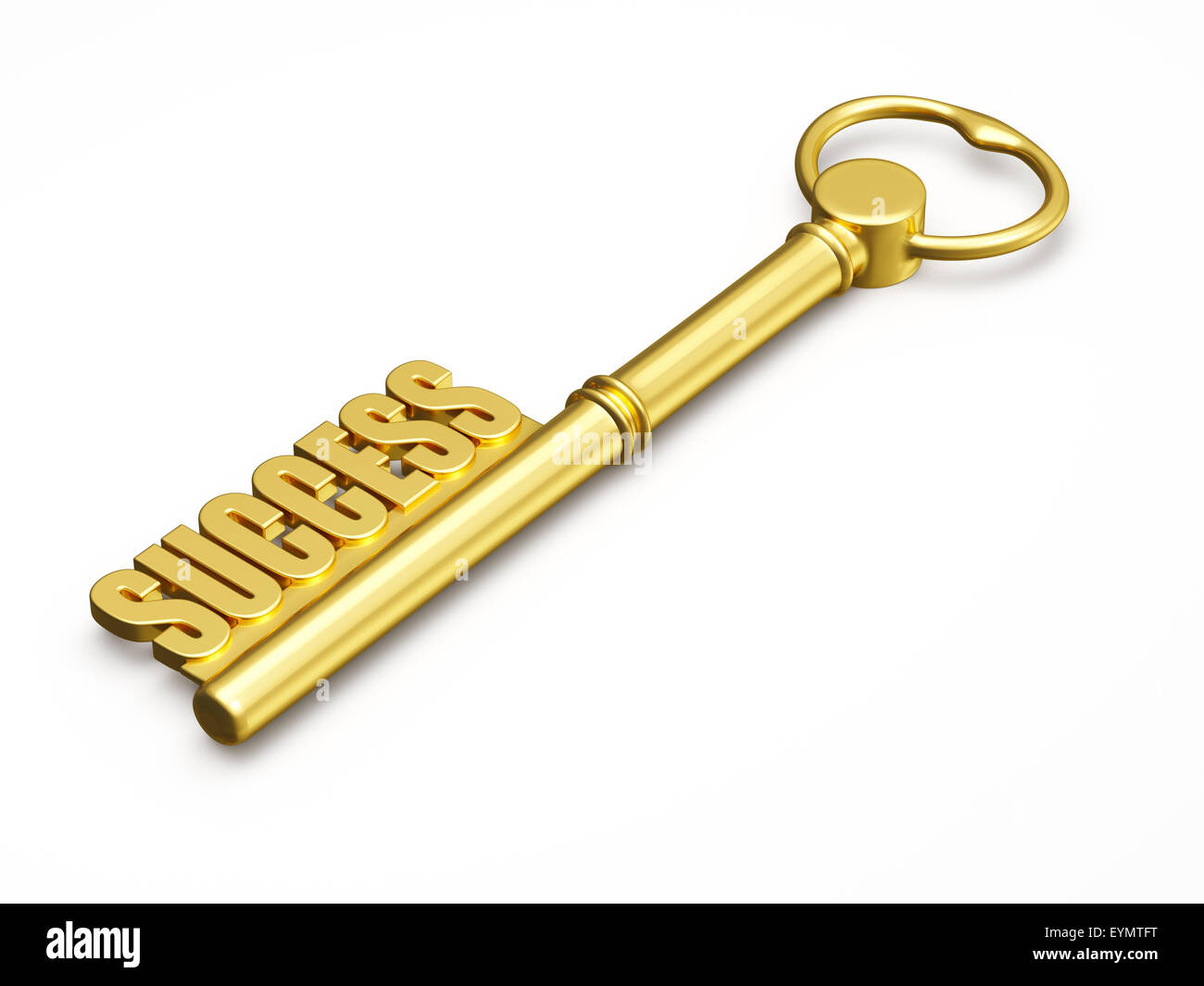 Success wealth prosperity concept - golden key to success made of gold ...