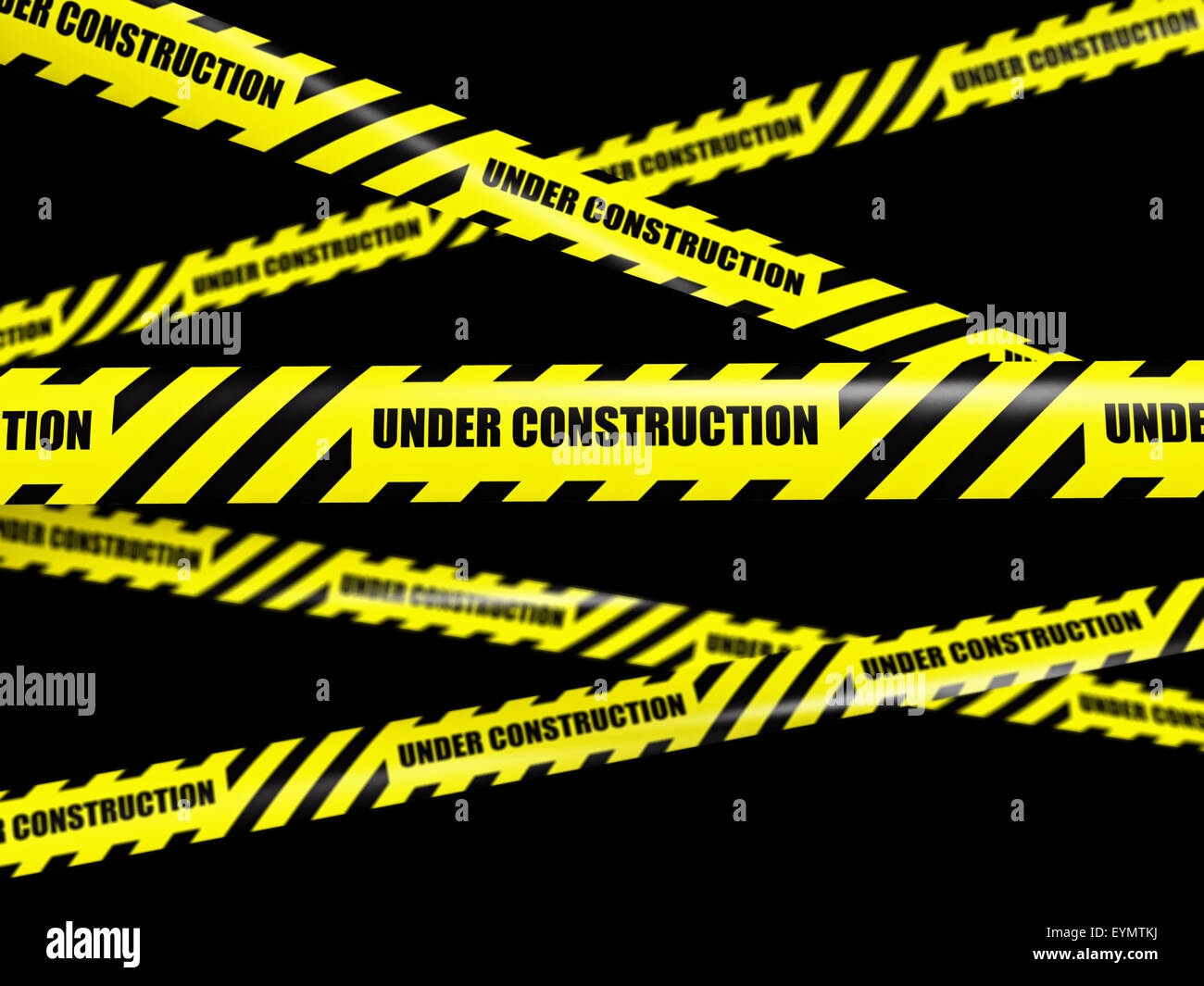Under construction concept background - yellow warning caution ribbon ...