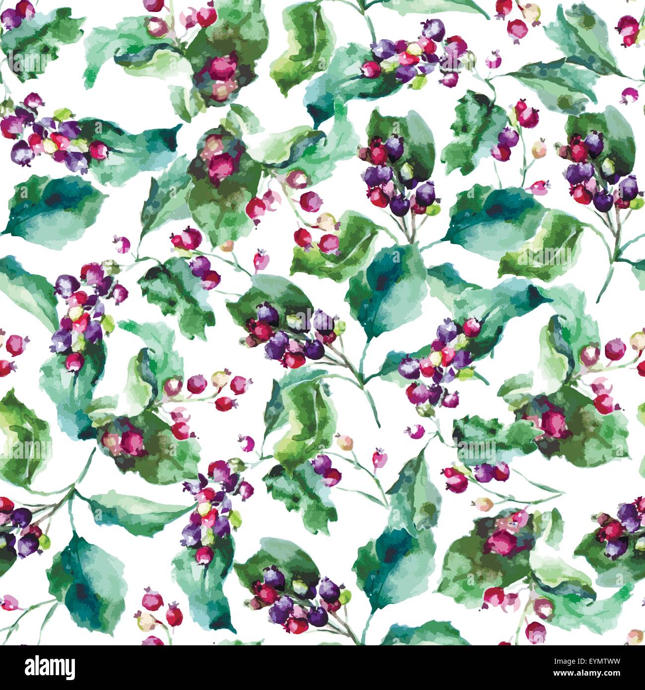 seamless pattern with hawthorn Stock Vector Image & Art - Alamy