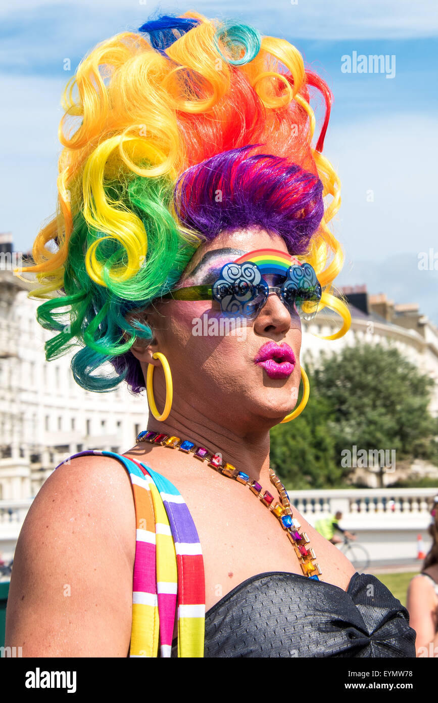 Brighton, East Sussex, UK . 01st Aug, 2015. The rainbow colours of ...