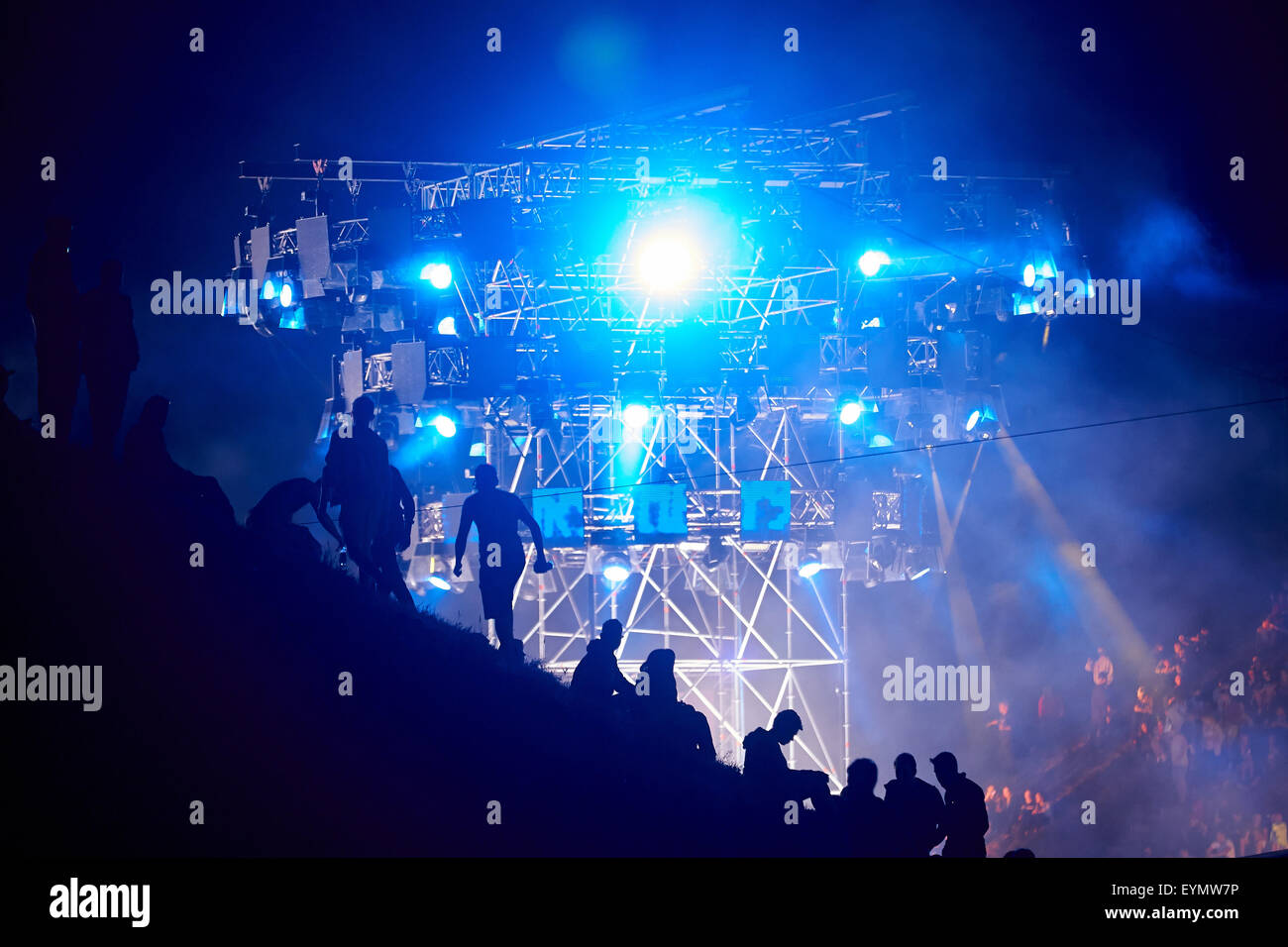 Kastellaun, Germany. 31st July, 2015. Techno fans dance at the Nature ...