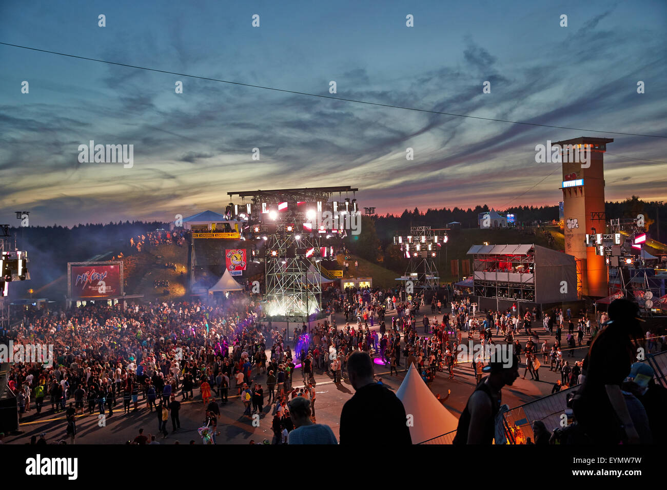 Kastellaun, Germany. 31st July, 2015. Techno fans dance at the Nature ...