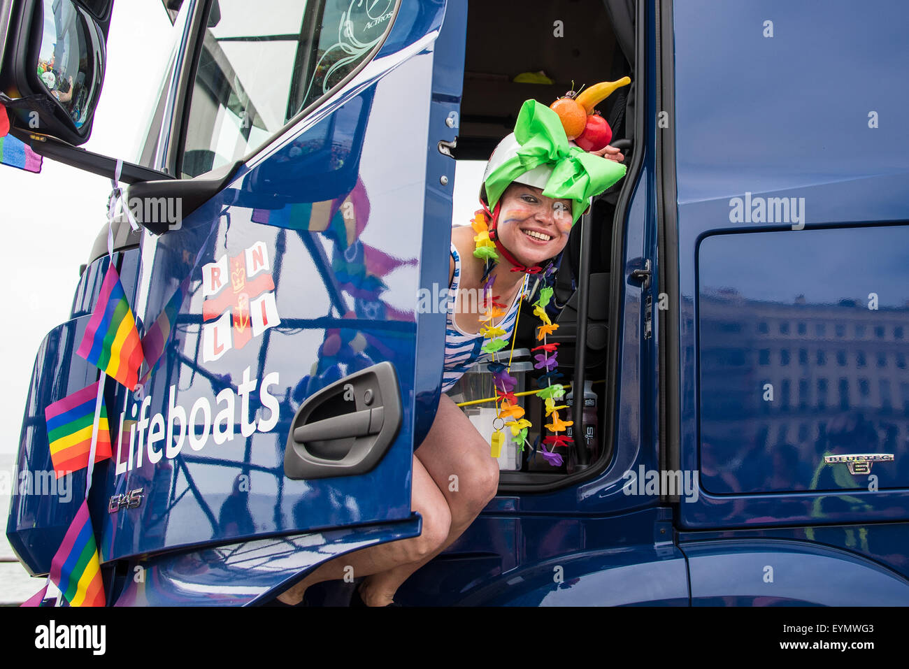 Brighton, East Sussex, UK . 01st Aug, 2015. The rainbow colours of ...