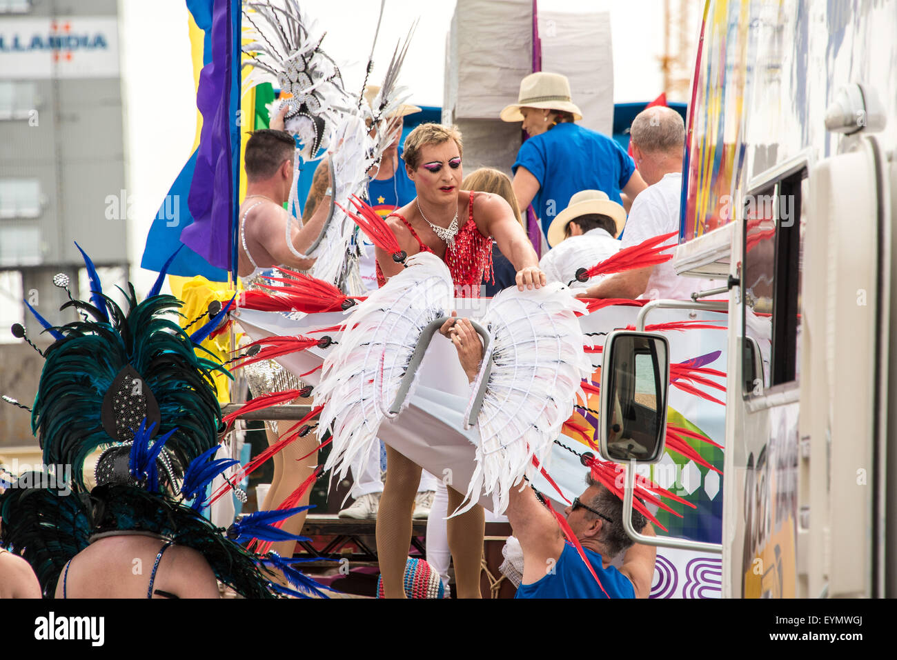 Brighton, East Sussex, UK . 01st Aug, 2015. The rainbow colours of ...
