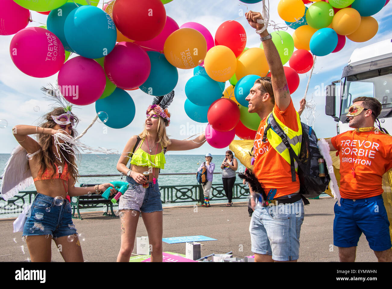Brighton, East Sussex, UK . 01st Aug, 2015. The rainbow colours of ...