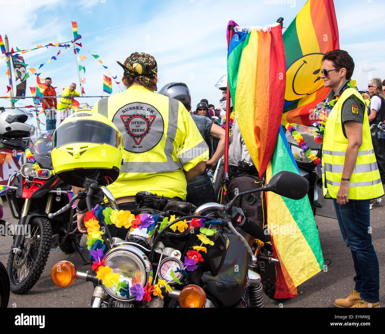 Brighton, East Sussex, UK . 01st Aug, 2015. The rainbow colours of ...