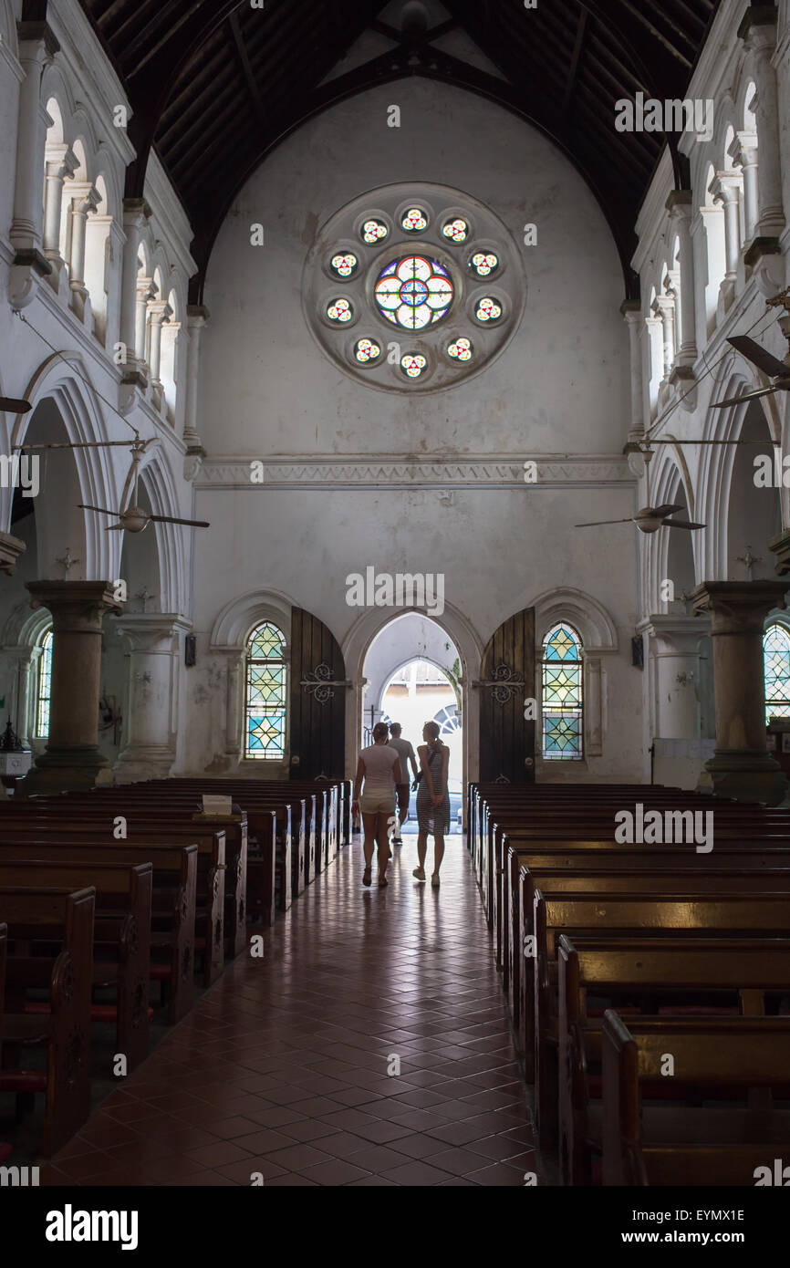 White Colonial Style Church Stock Photo - Alamy