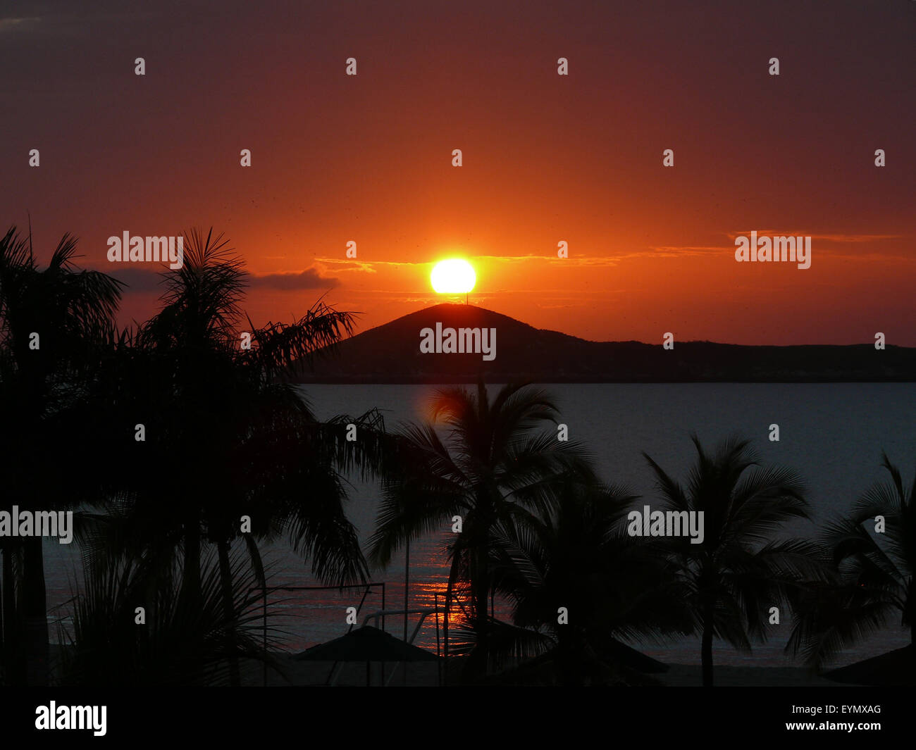 Pearl Islands, Panama, Central America, 2007. A beautiful sunset with a ...