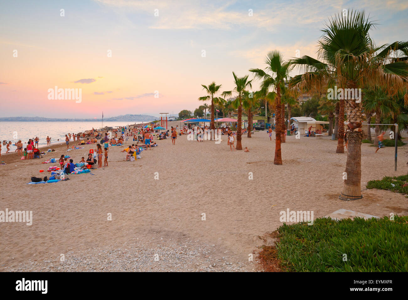 Beach in Palaio Faliro in Athens, Greece Stock Photo - Alamy