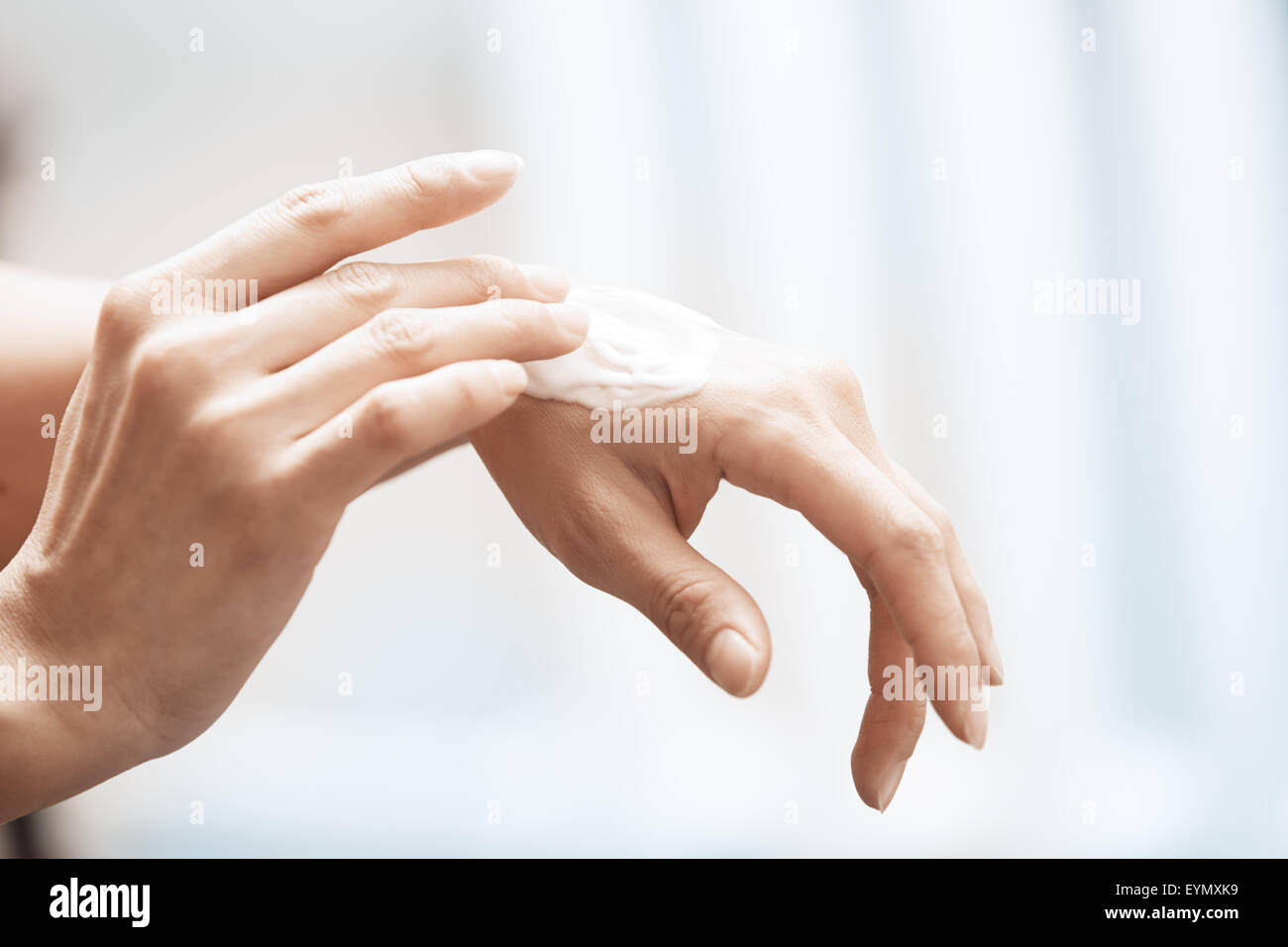Female person hands cream hi-res stock photography and images - Alamy