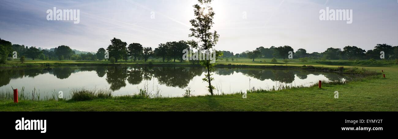 panoramic landscape shot of Reigate Hill Golf Club Stock Photo - Alamy