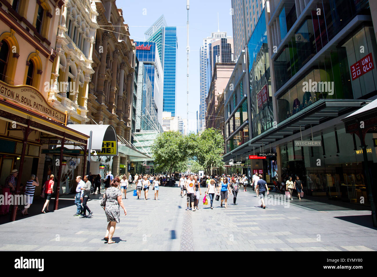 Downtown sydney busy street hi-res stock photography and images - Alamy