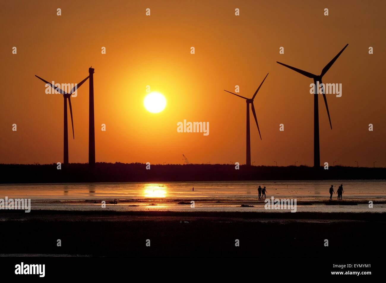Gaomei wetland wind power tower hi-res stock photography and images - Alamy