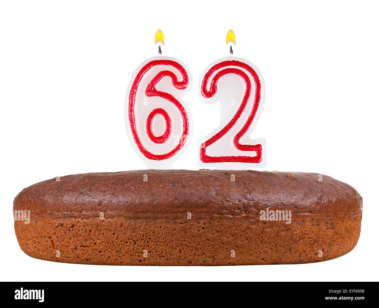 Birthday cake candles number 62 hi-res stock photography and images - Alamy