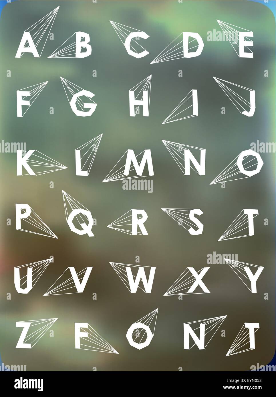 Wire Vector low poly alphabet font with shadow Stock Vector Image & Art ...